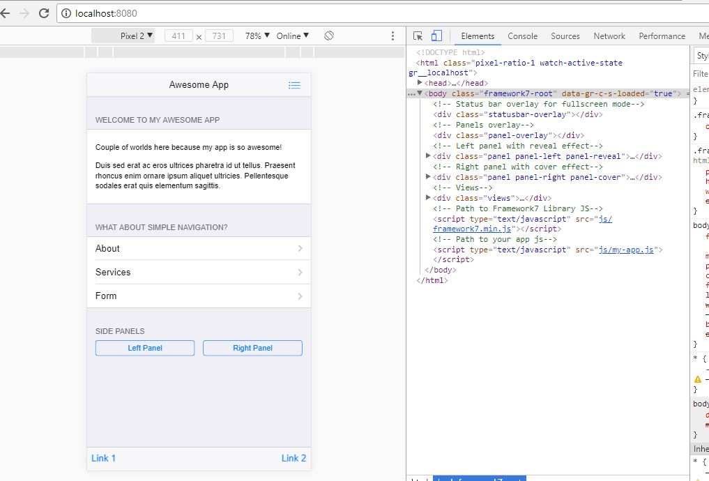 How I Created My First Android App Using Framework7 And Cordova Part 1 5959